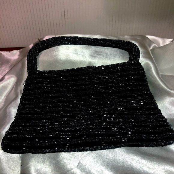 Antique | Bags | Antique Vintage Small Black Beaded Purse | Poshmark